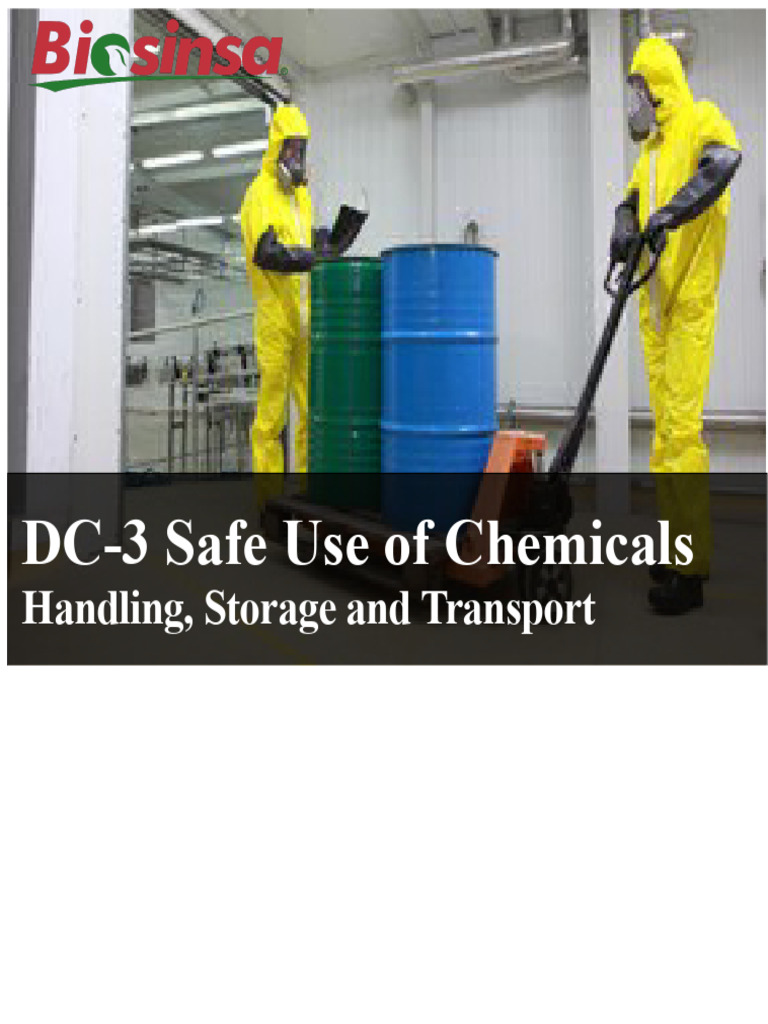 DC3 SAFE USE OF CHEMICALS | PDF | Dangerous Goods | Toxicity