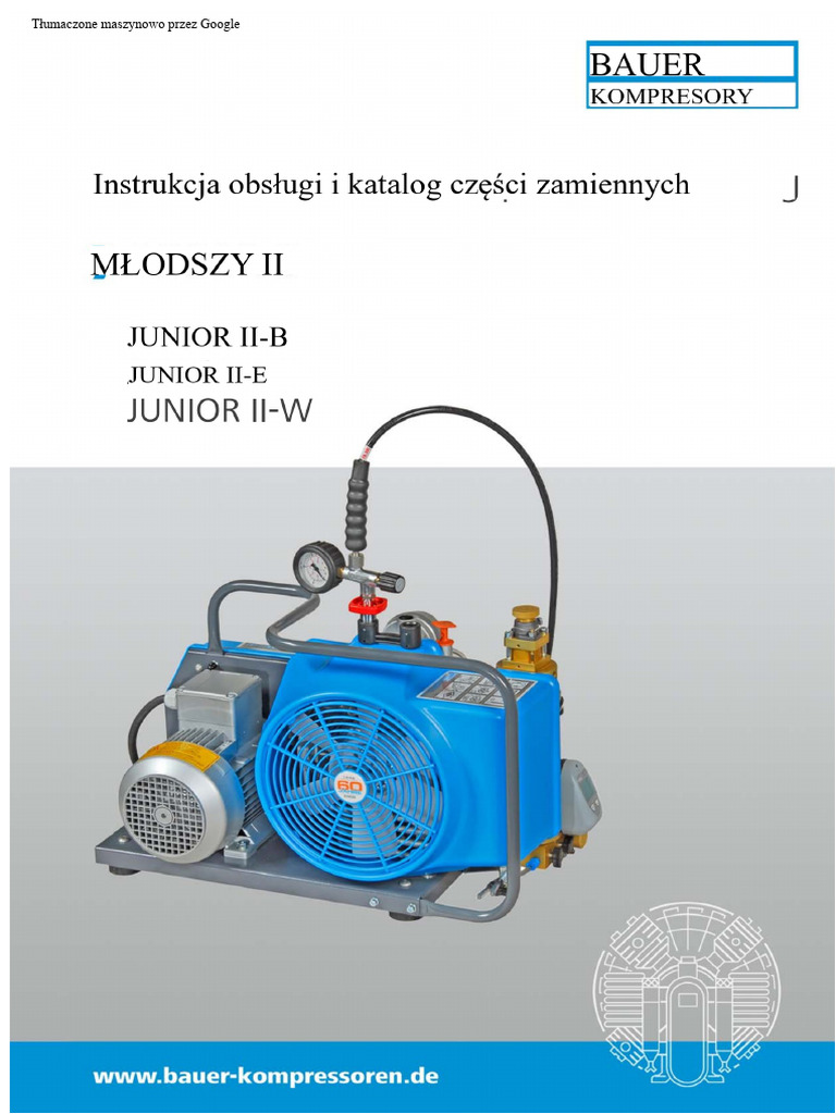 Kompresor ręczny Bauer Junior II | PDF