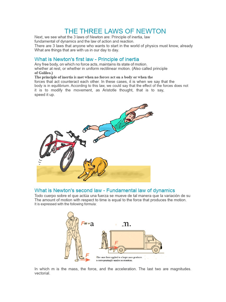 The Three Laws of Newton | PDF