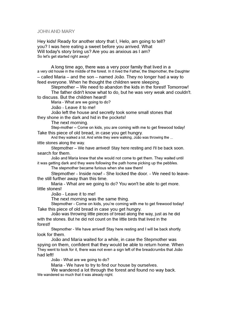 I Tell A Tale - John and Mary | PDF | Folklore