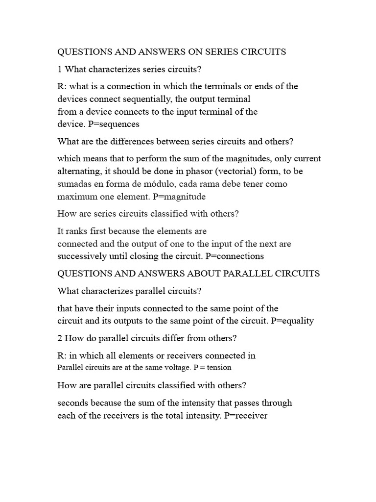Series vs Parallel Circuits Explained | PDF