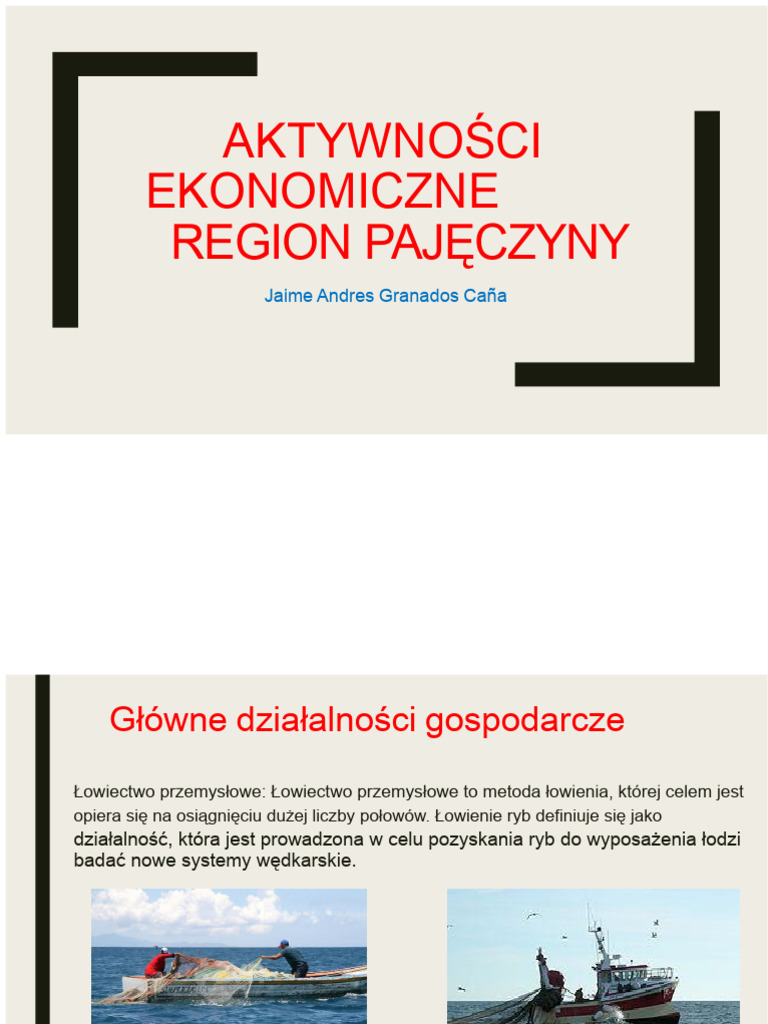 Działalność gospodarcza regionu Pacyfiku - Jaime Andres Granados Caña ...