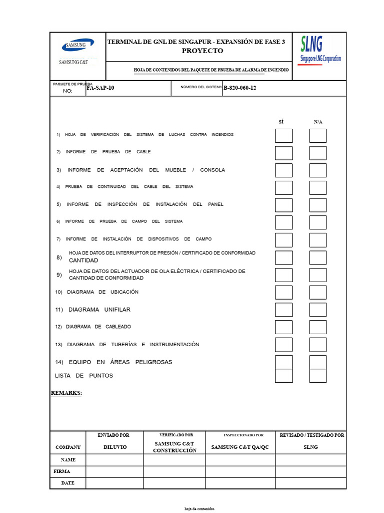 Lista de Verificación de Control de Calidad (Final) | PDF | Gas natural ...