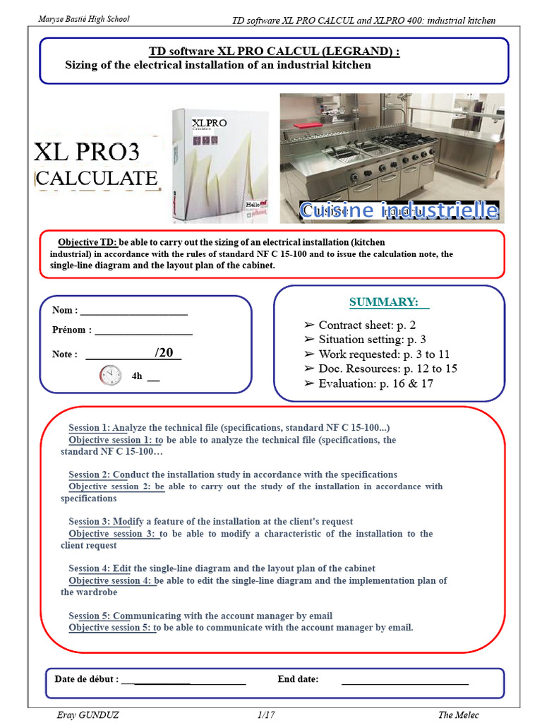 The Grand Project Study XL Pro Industrial Kitchen | PDF | Specification ...
