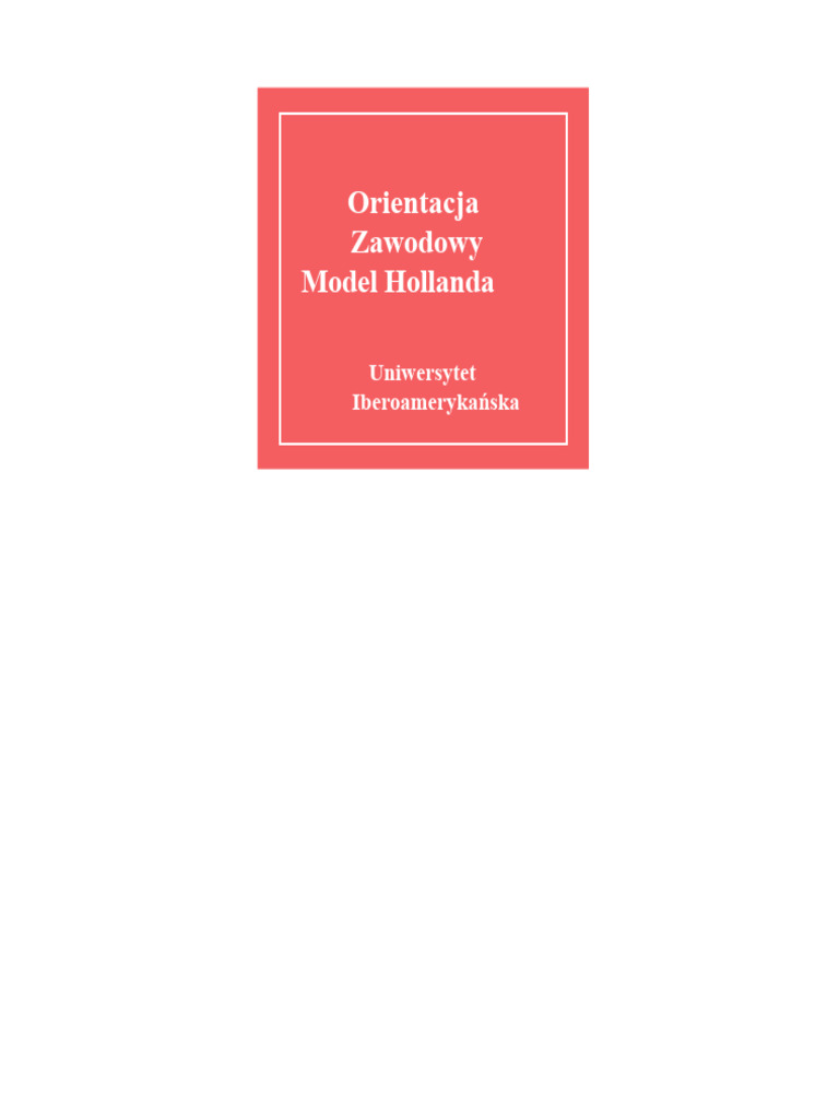 Model Holland (1) | PDF