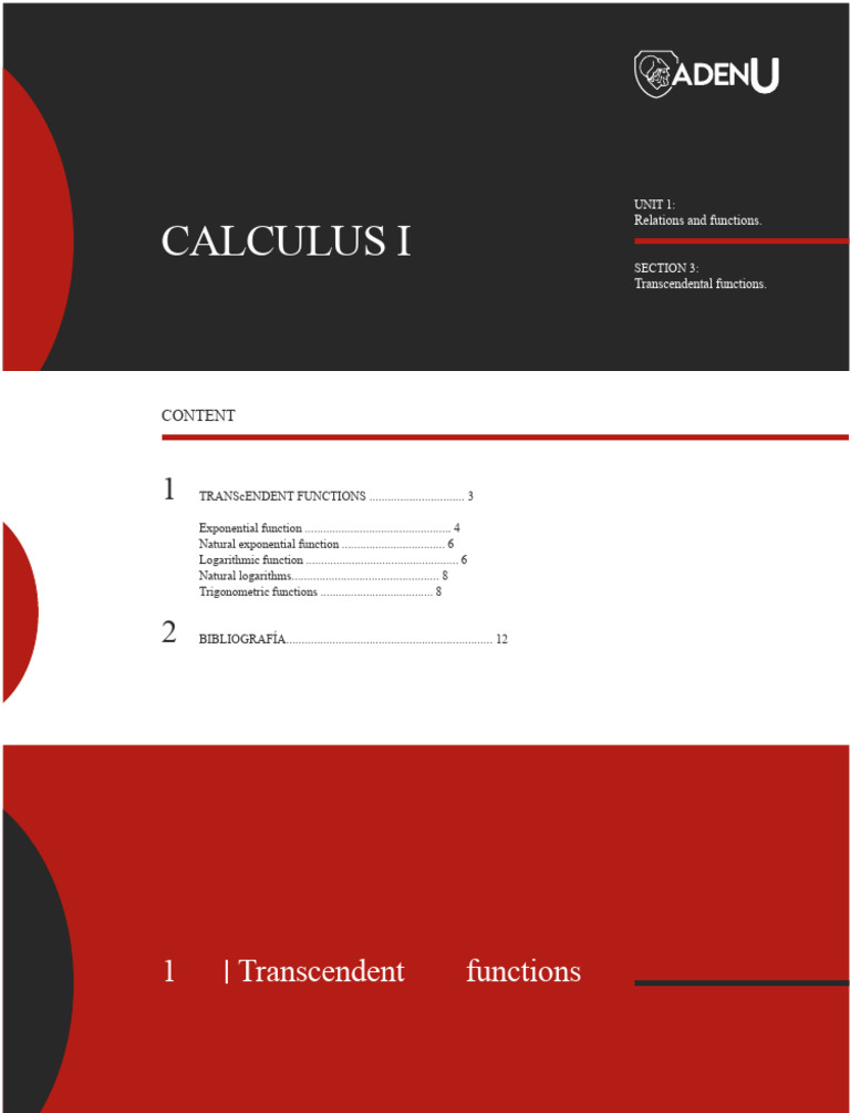 Book 3 Unit 1 Transcendental Functions | PDF | Exponential Function ...