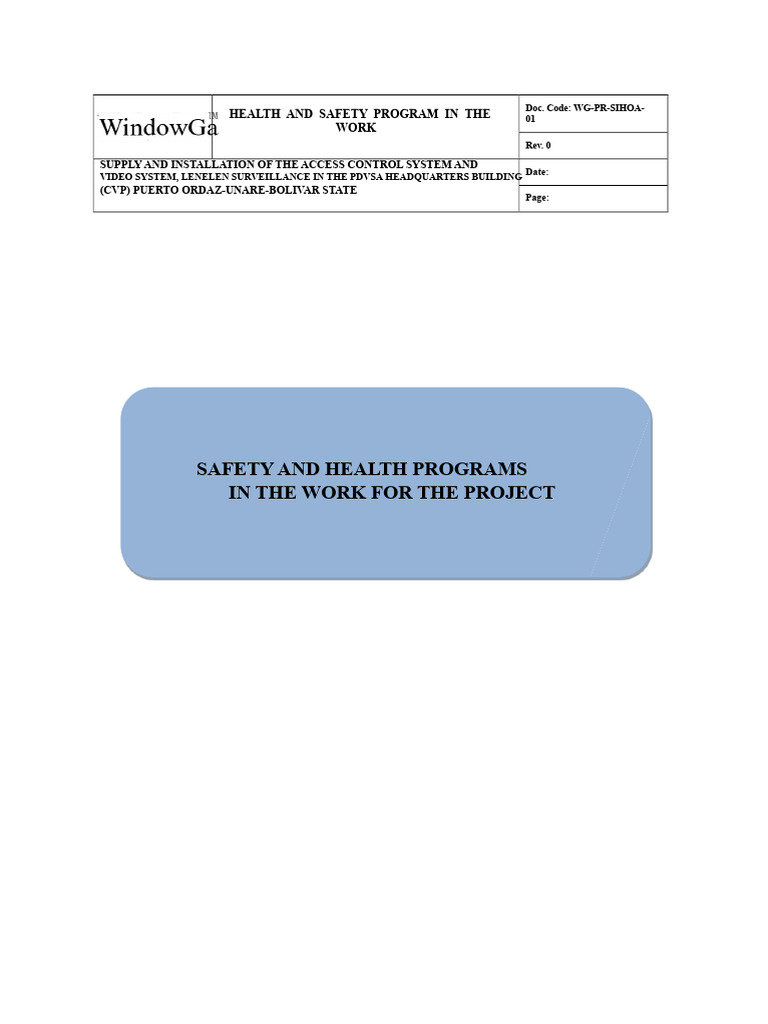 Occupational Health and Safety Program - Docx Updated | PDF ...
