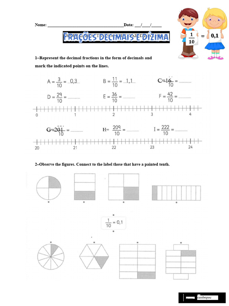 Fractions and decimals - 3rd grade | PDF