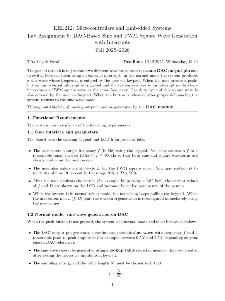 Off_Lab_6_2025_Fall (1) | PDF | Sine Wave | Normal Mode
