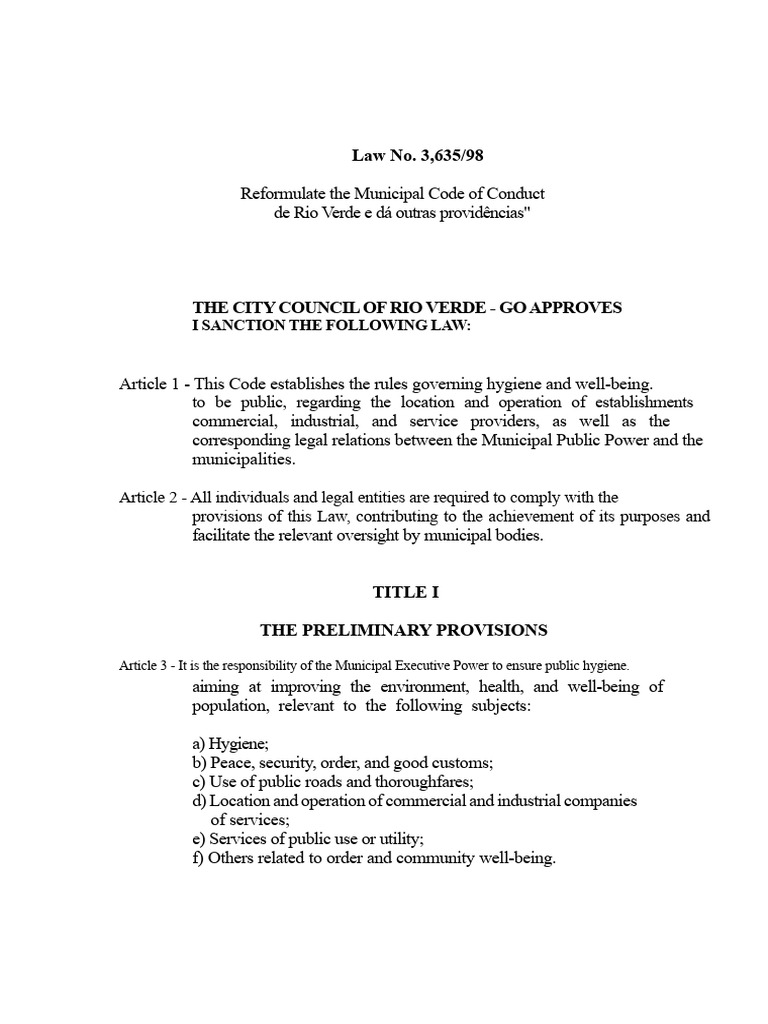 Law 3635-98 - Code of Conduct | PDF | Traffic | Decibel