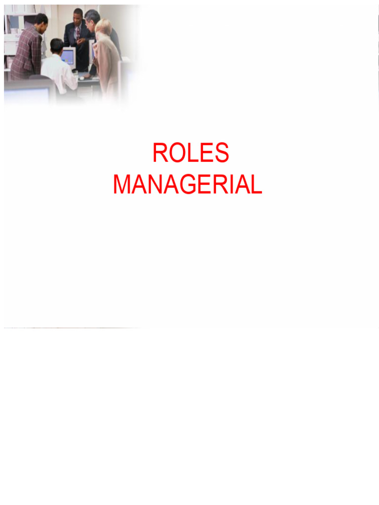 Managerial Roles and Skills (2) | PDF | Information | Skill