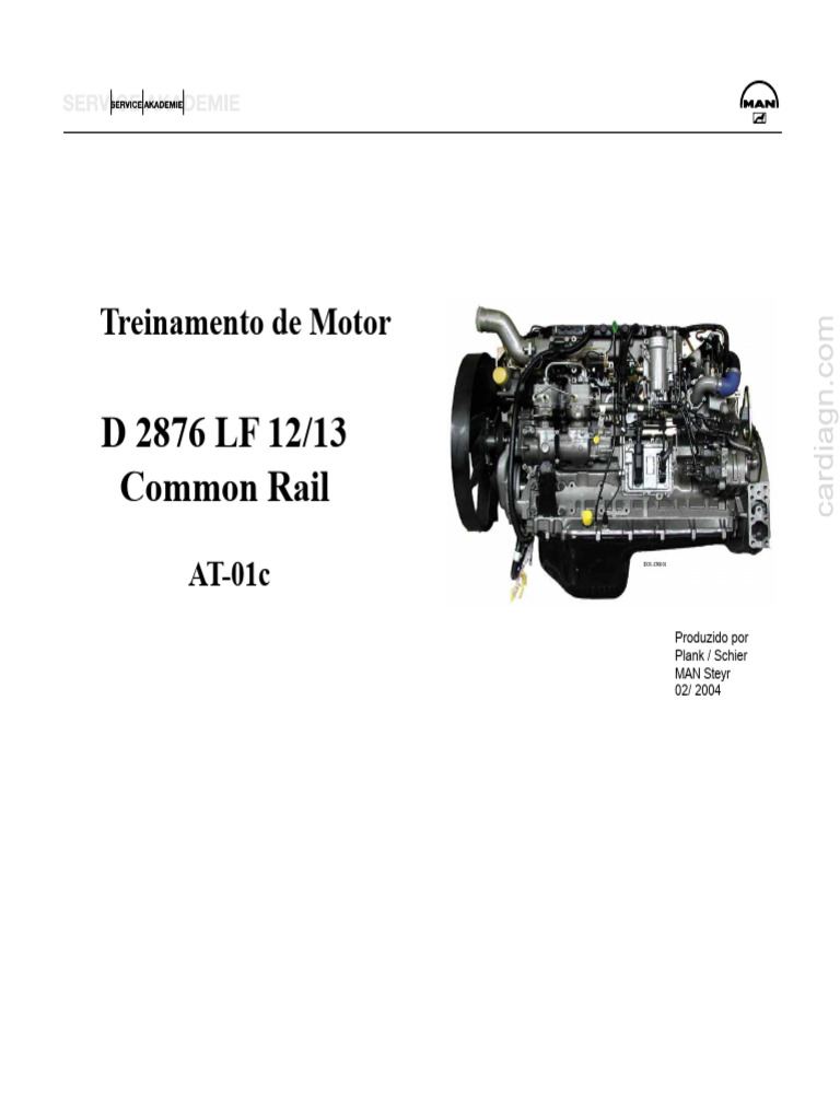 Treinamento Motor D 2876 CR Common Rail | PDF | Pistão | Motores