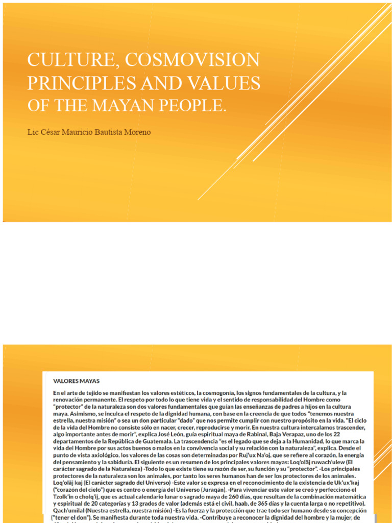 Culture, Worldview, Principles and Values of The | PDF