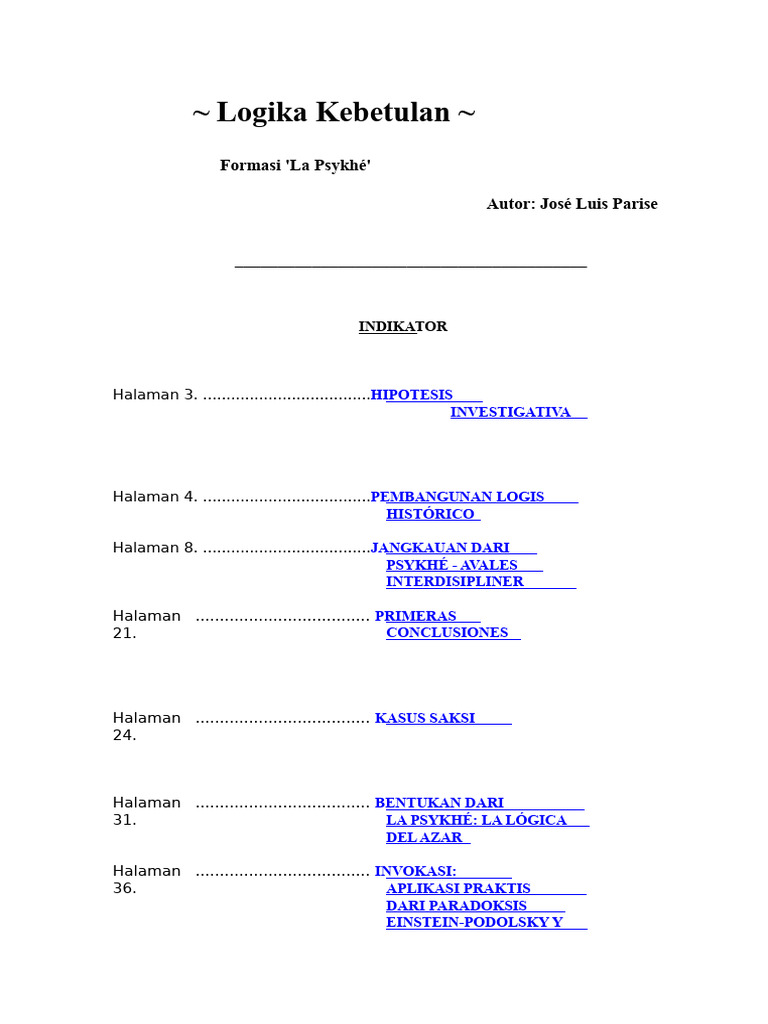 JL Parise Logika Kebetulan | PDF