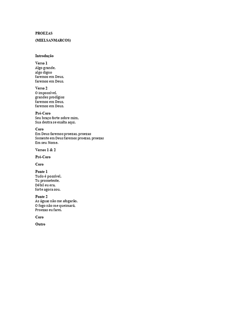 Proezas (letra).pdf | PDF