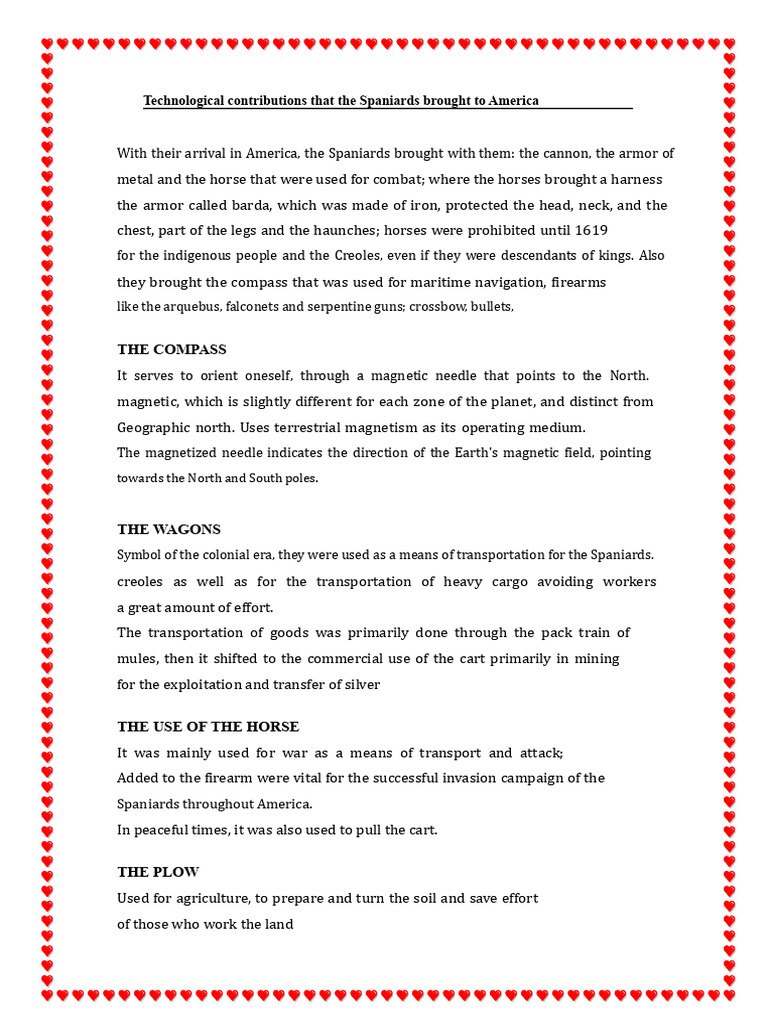 TECHNOLOGICAL CONTRIBUTIONS BROUGHT BY THE SPANIARDS TO AMERICA II ...