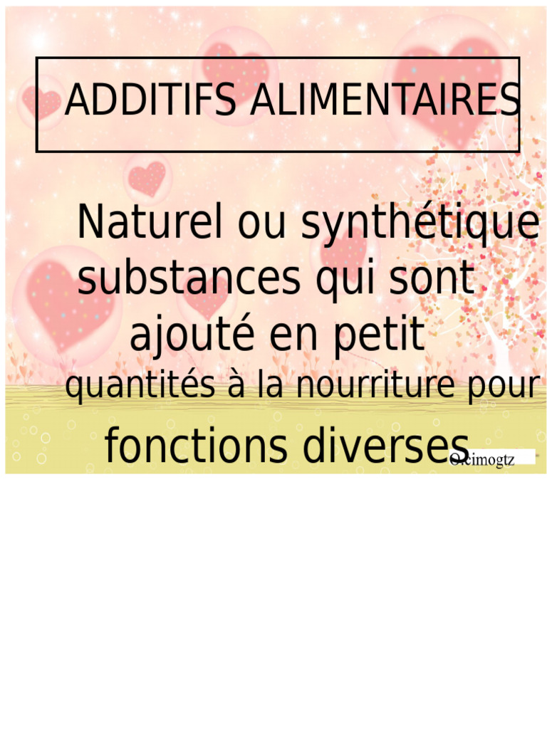 Guide des additifs alimentaires et leurs effets | PDF | Nourritures ...