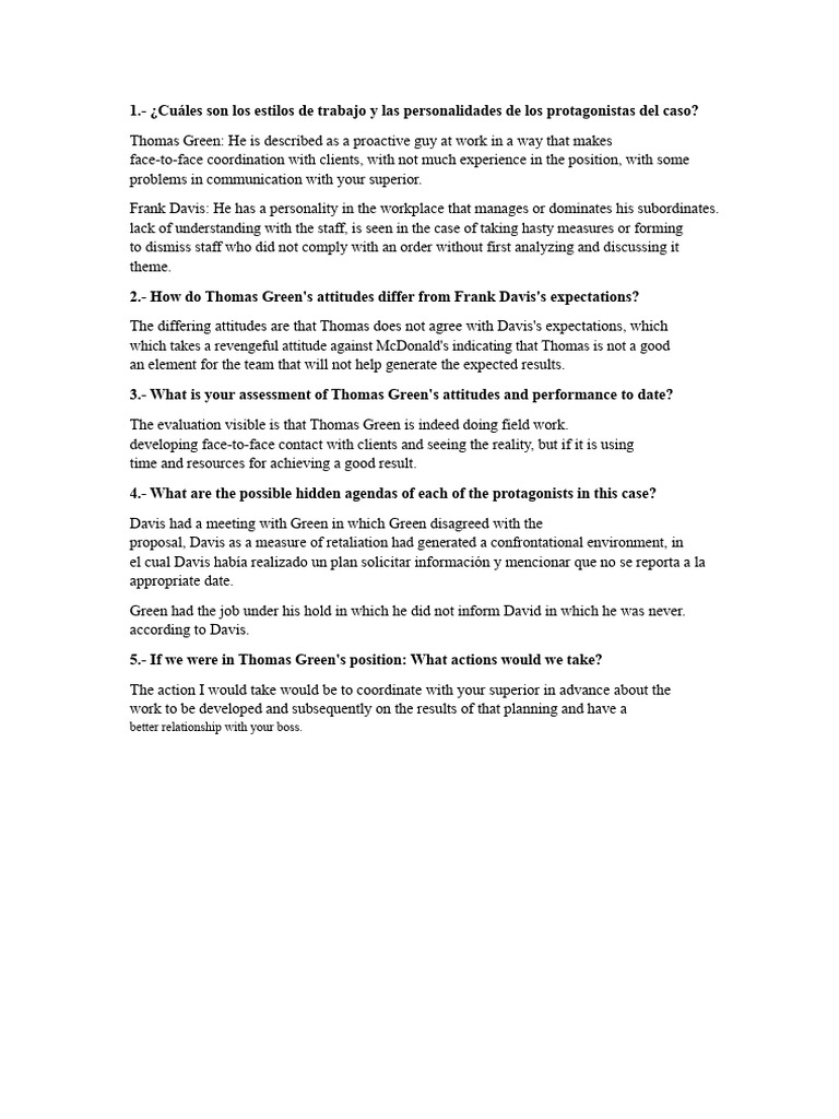 Thomas Green Case | PDF
