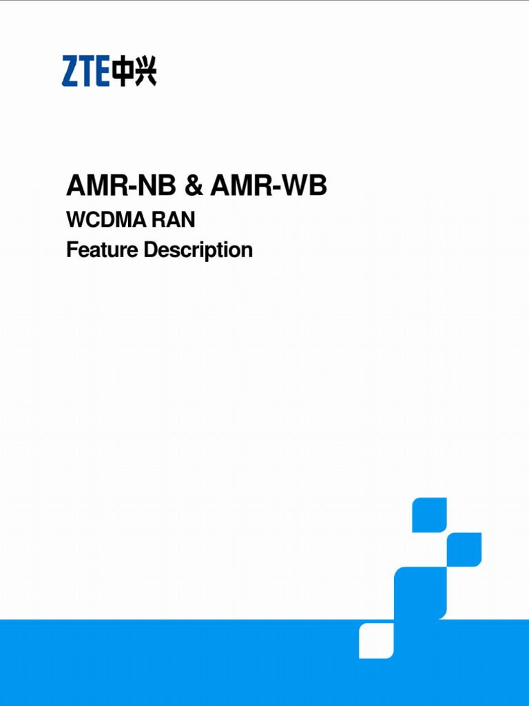 ZTE UMTS AMR-NB and AMR-WB Feature Description | PDF | Codec | Data ...