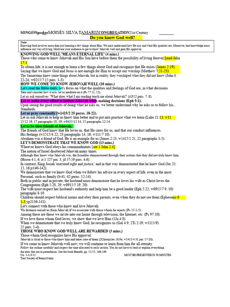 KNOW GOD WELL.pdf | PDF | God | Theology