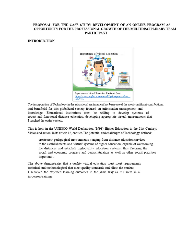 Example of Proposal Regarding Case Study | PDF | Educational Technology ...