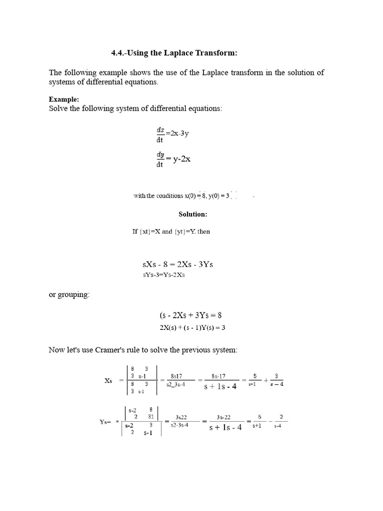Using The Laplace Transform | PDF | Equations | Polynomial