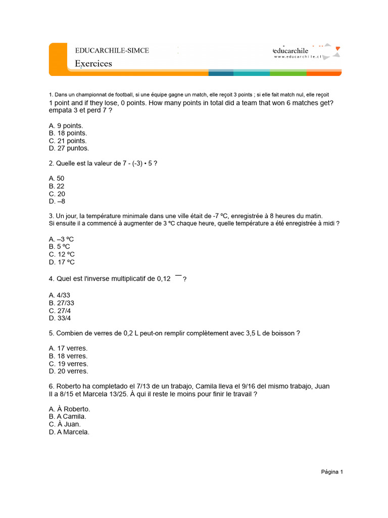 Questions de mathématiques et logique | PDF | Objets géométriques ...