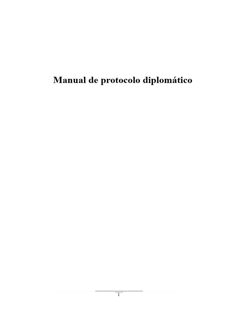 Guía de Protocolo Diplomático | PDF | Etiqueta | Ropa
