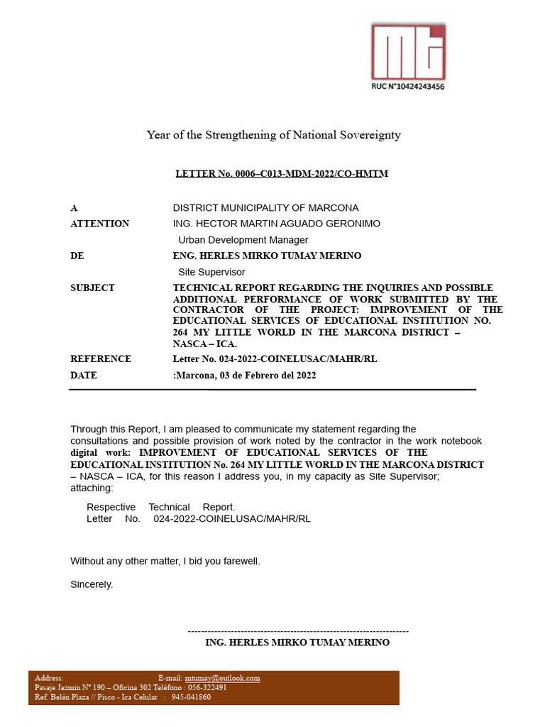 Report On Elevation of Consultations From The Project Designer ...