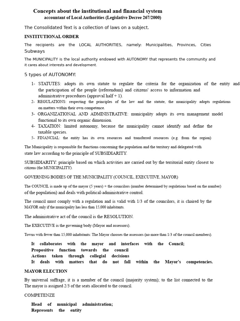 1 - Institutional, Financial and Accounting System | PDF | Mayor | Budget