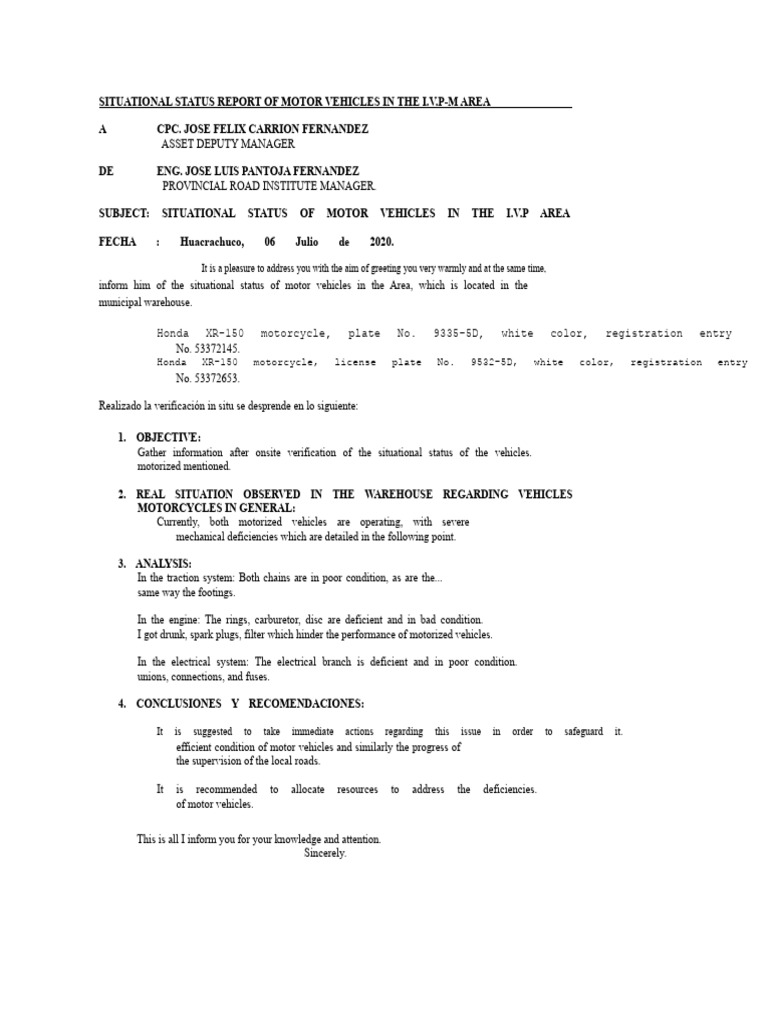 Motor Vehicle Diagnostic Report | PDF | Vehicles | Manufactured Goods