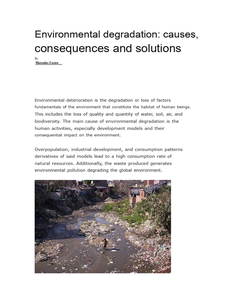 Environmental deterioration.docx | PDF | Environmental Degradation ...