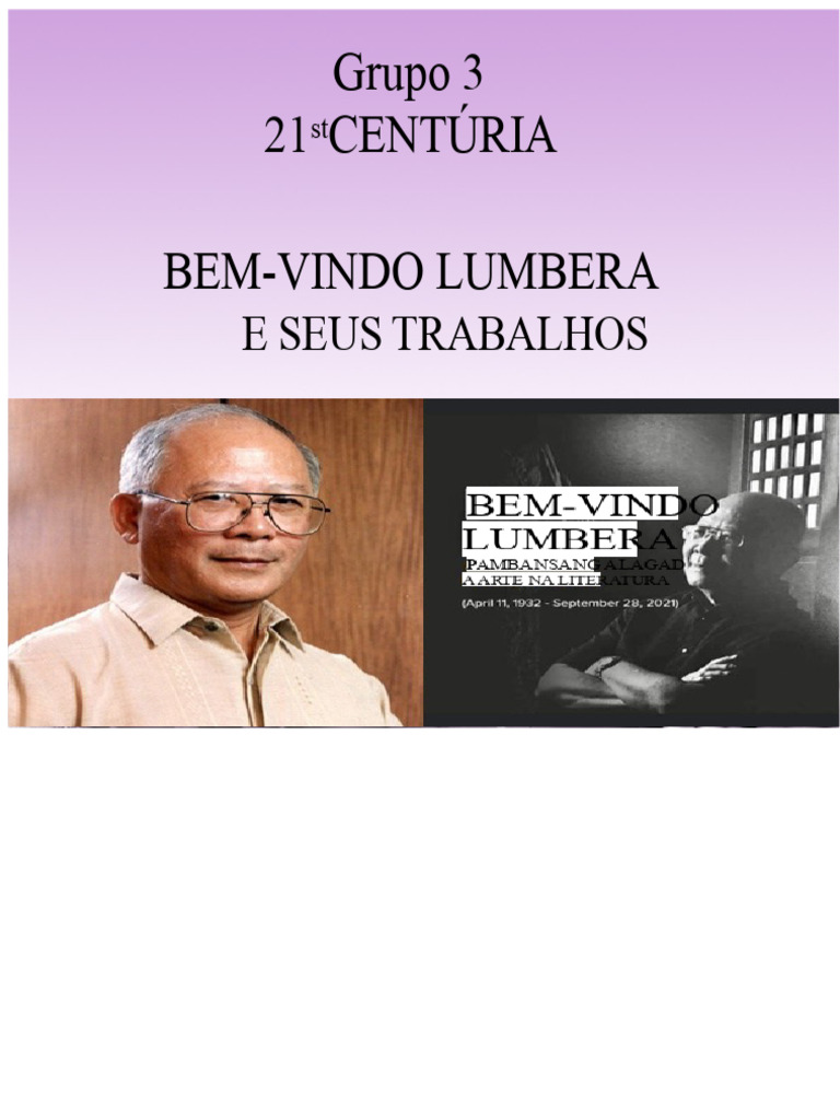 Bem-vindo Lumbera | PDF | Crítica | Tagalog (idioma)