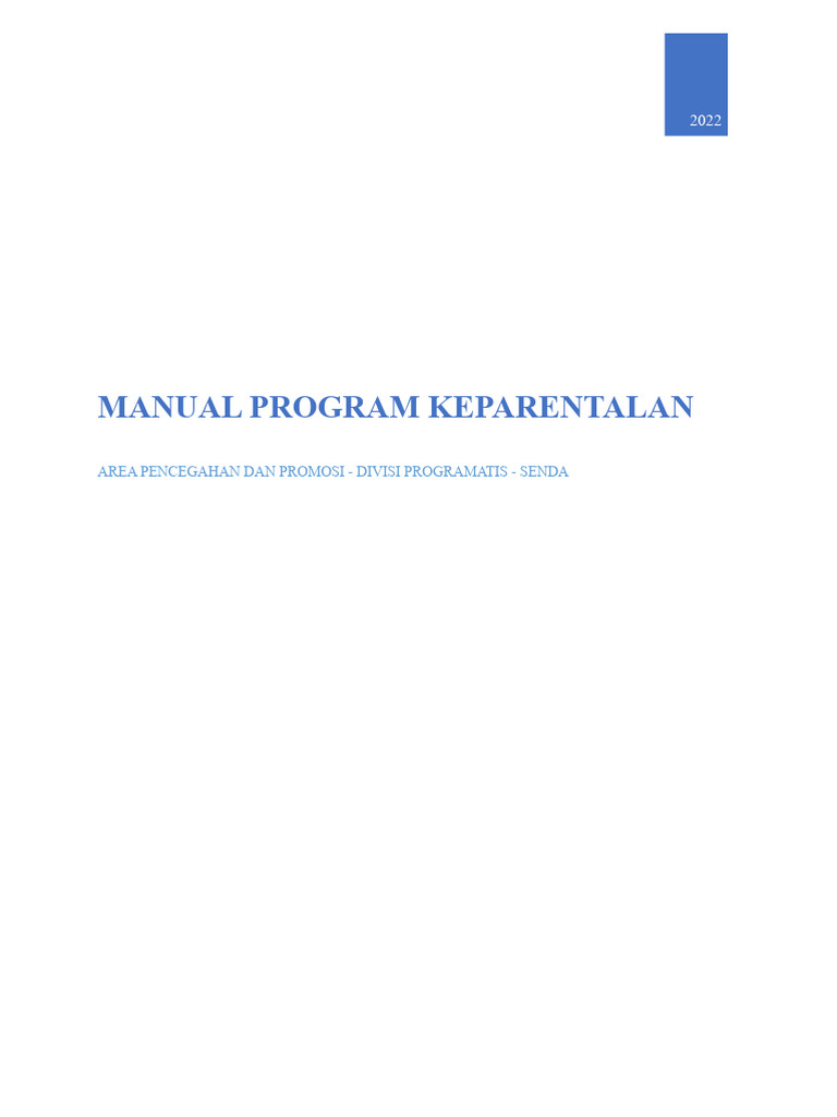 Manual Program Parenting 2022 | PDF