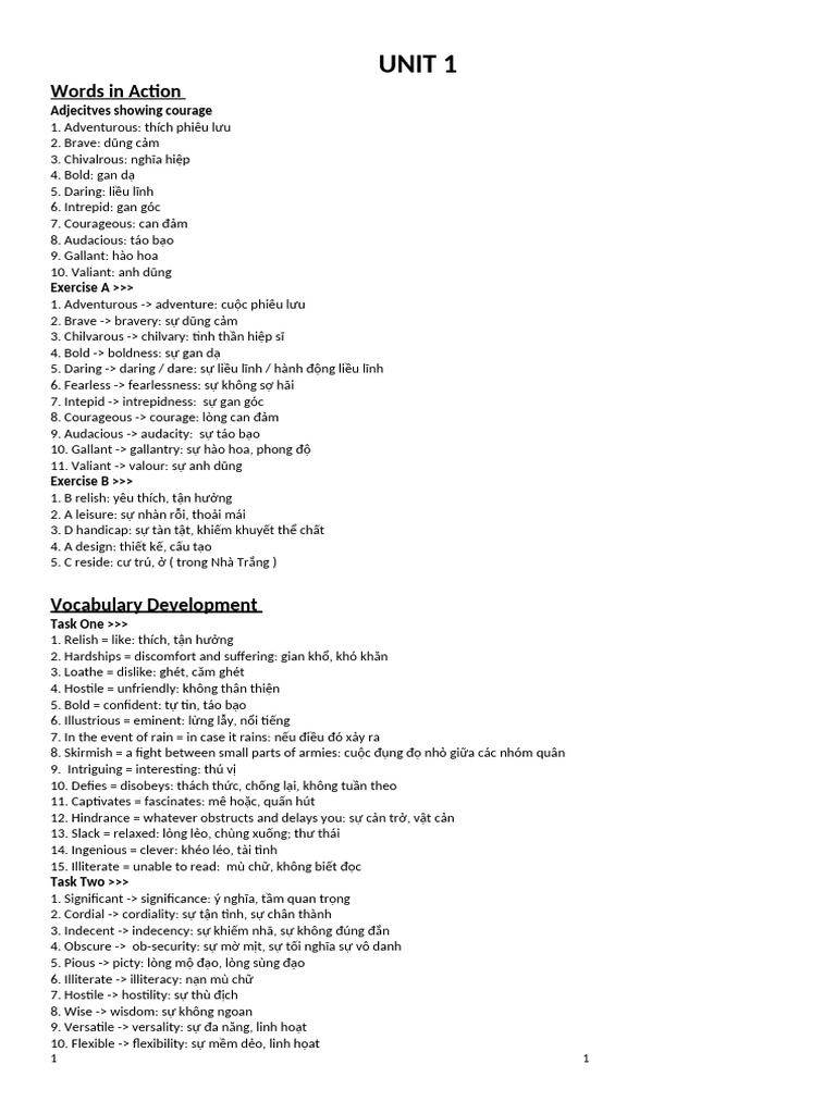Unit 1 Cefr C1 | PDF