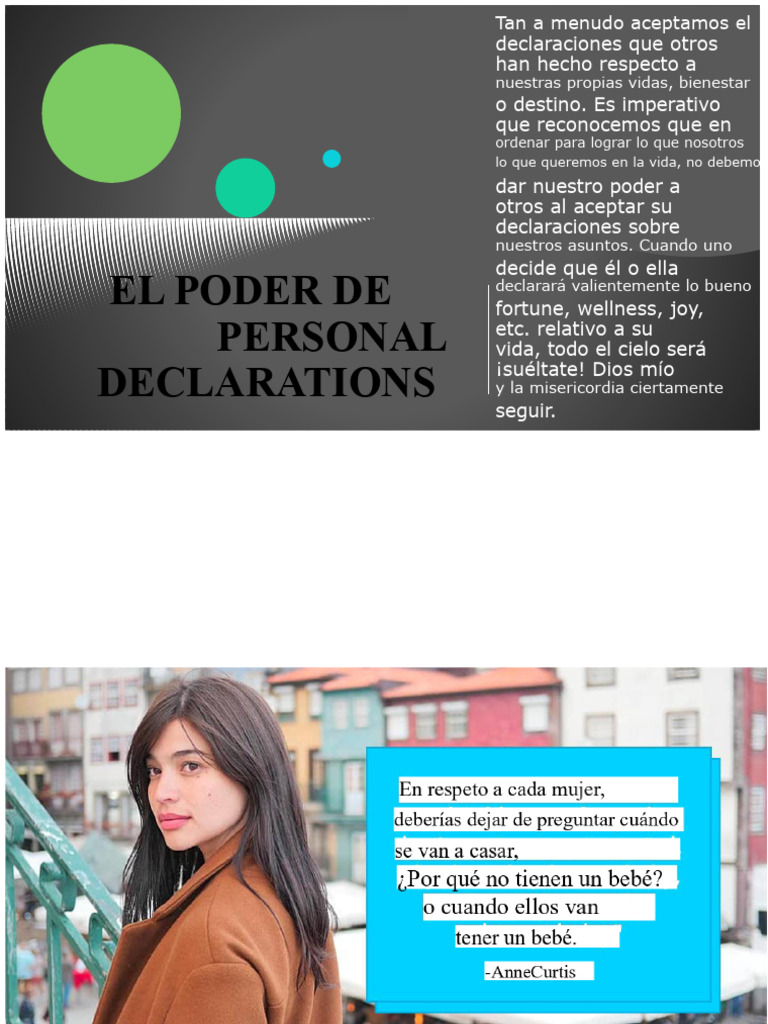 El Poder de Las Declaraciones Personales | PDF