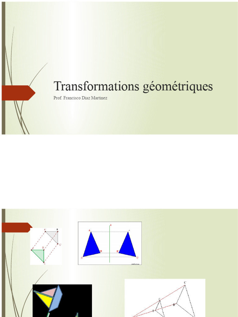 Introduction aux transformations géométriques | PDF