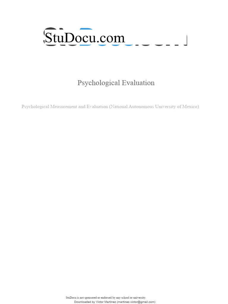Herbert Nelson-Gray - Psychological Assessment Manual - Self ...
