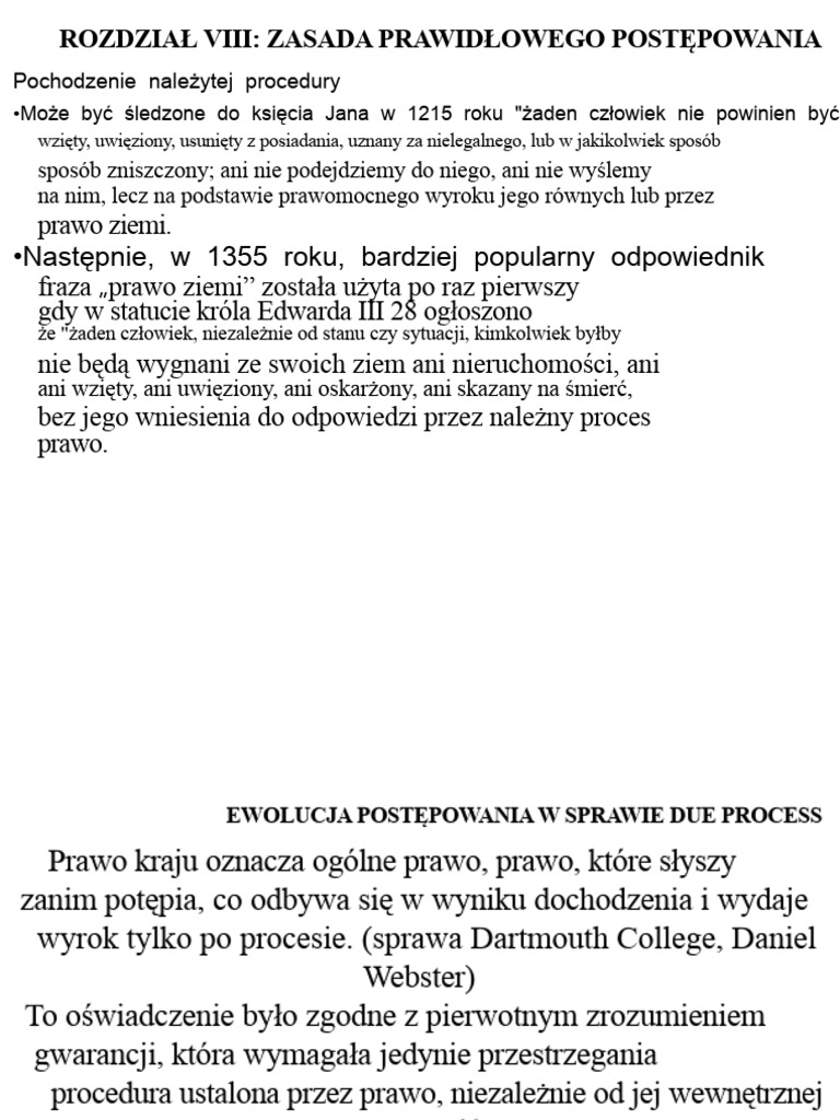 Zasada Rzetelnego Procesu. Prezentacja PowerPoint | PDF