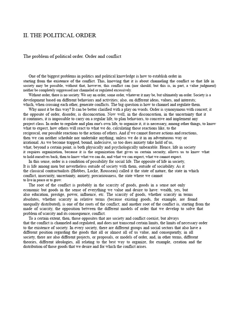 Carlos Strasser - Theory of The State - The Political Order | PDF ...
