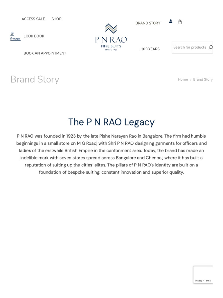 The Legacy - P N RAO Fine Suits | PDF | Brand | Aesthetics