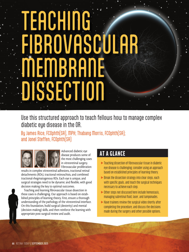 Teaching Fibrovascular Dissection Techniques | PDF | Ophthalmology ...