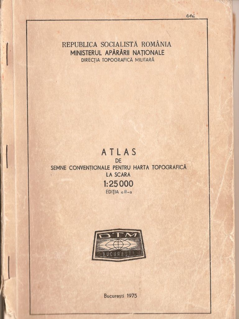 Atlas de Semne Conventionale Pentru Harta Topografica La Scara 1 25000 ...
