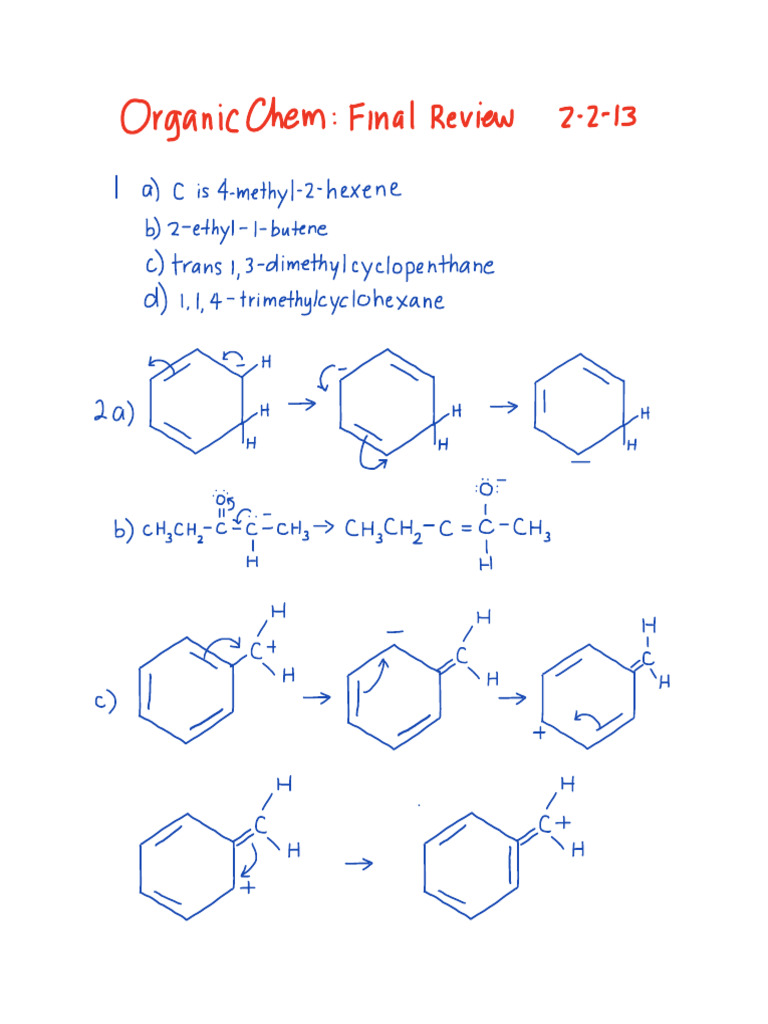 Organic Chemistry Final Review Guide | PDF