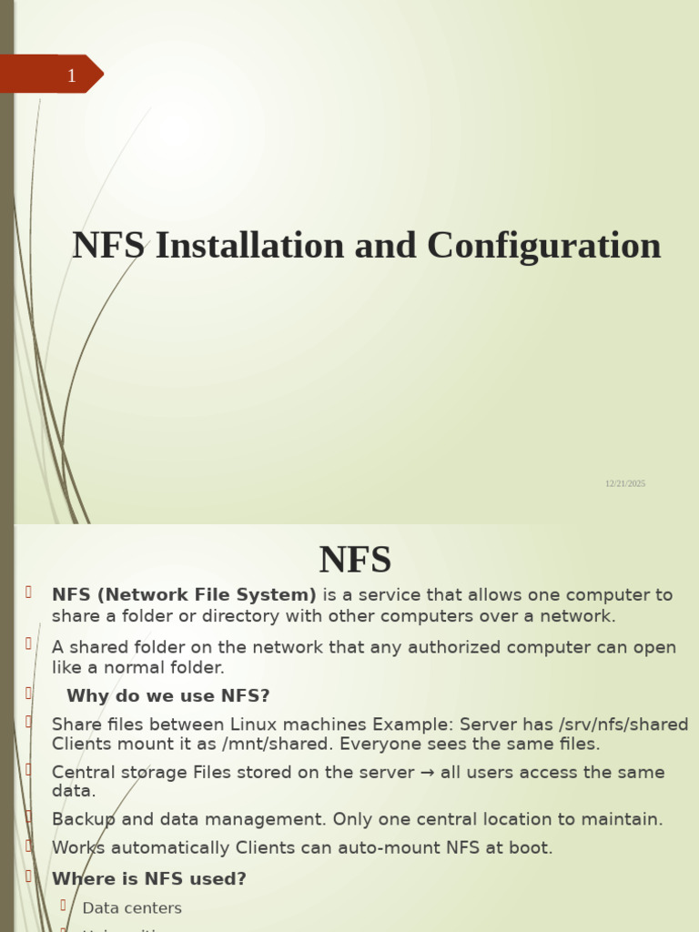 NFS Installation and Configuration Guide | PDF | Computer File ...