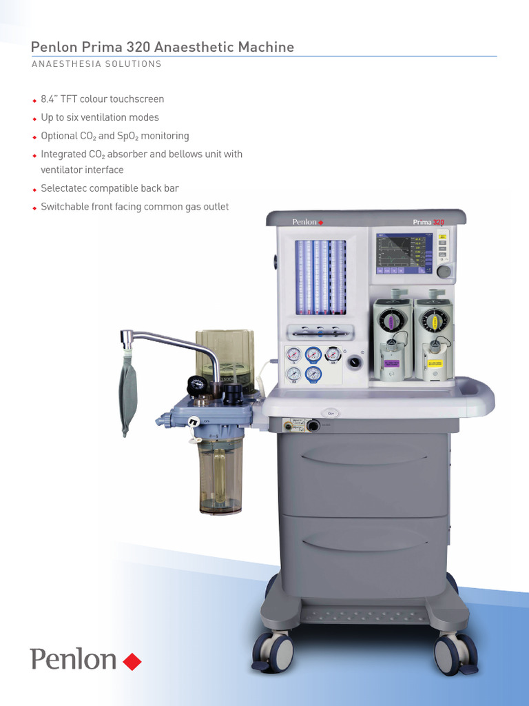 Penlon Prima 320 Anaesthetic Machine | PDF | Equipment