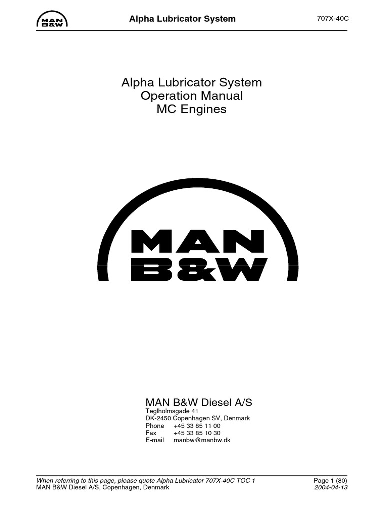 Alpha Lubricator System - Operation Manual | PDF | Pump | Engines
