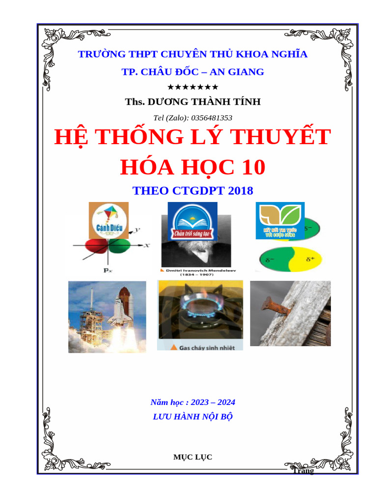 0.5. He Thong Ly Thuyet Hoa 10 Moi - 3 Bo (2) | PDF