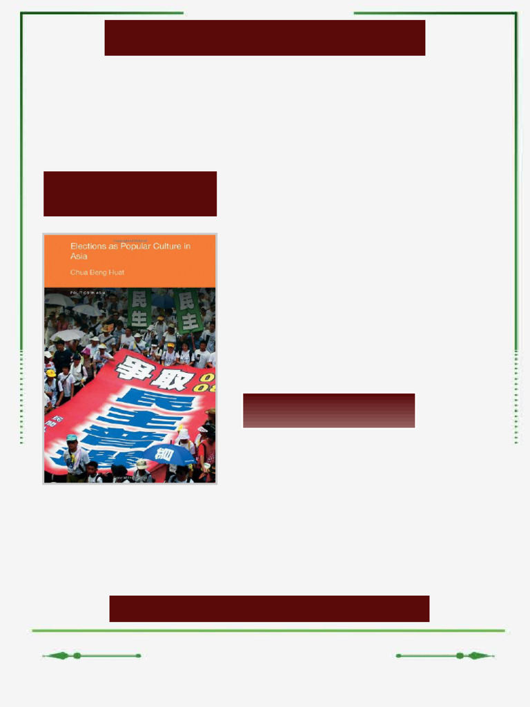 Elections as Popular Culture in Asia 1st Edition Beng Huat Chua ebook ...