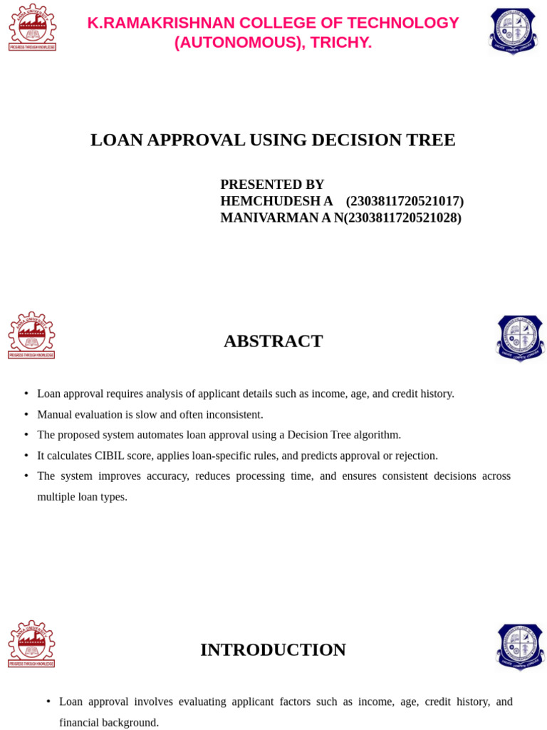 Batch 14_loan Approval Using Decision Tree | PDF | Credit History ...